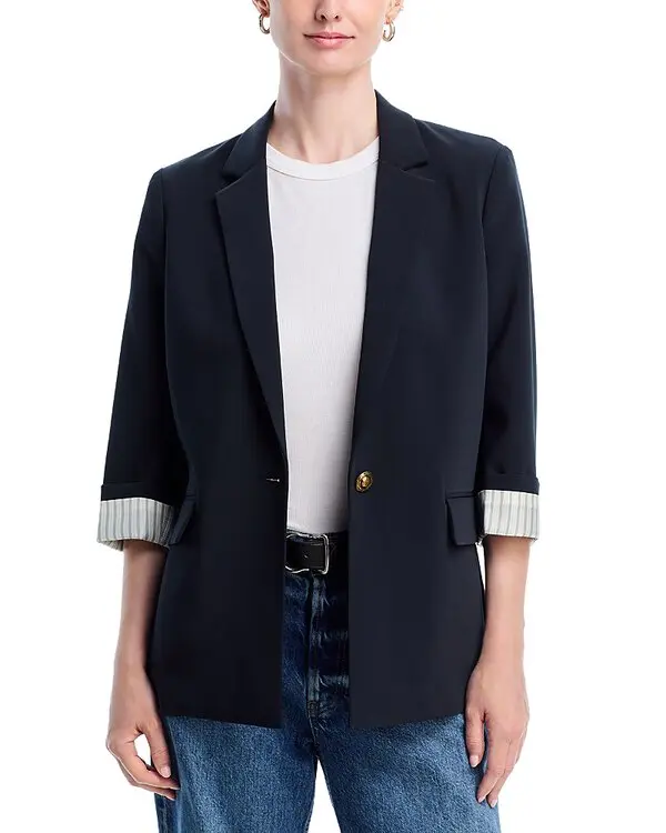 Rag & Bone Jennie 3/4 Sleeve Crepe Blazer - Sal
