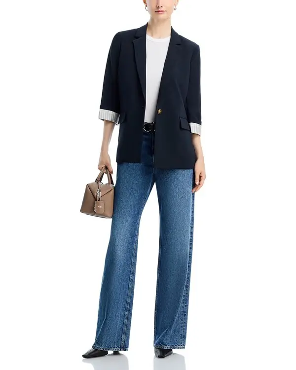 Rag & Bone Jennie 3/4 Sleeve Crepe Blazer - Sal