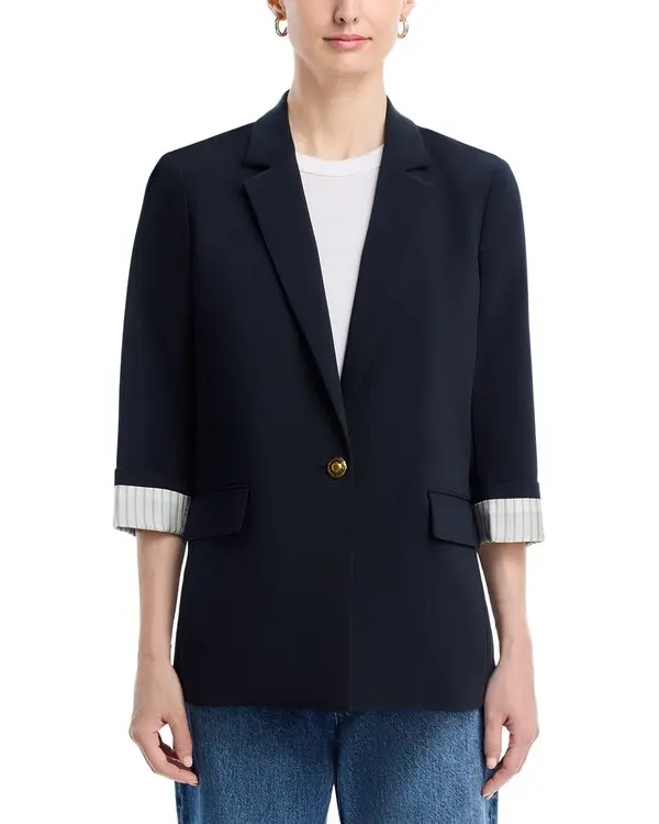 Rag & Bone Jennie 3/4 Sleeve Crepe Blazer - Sal