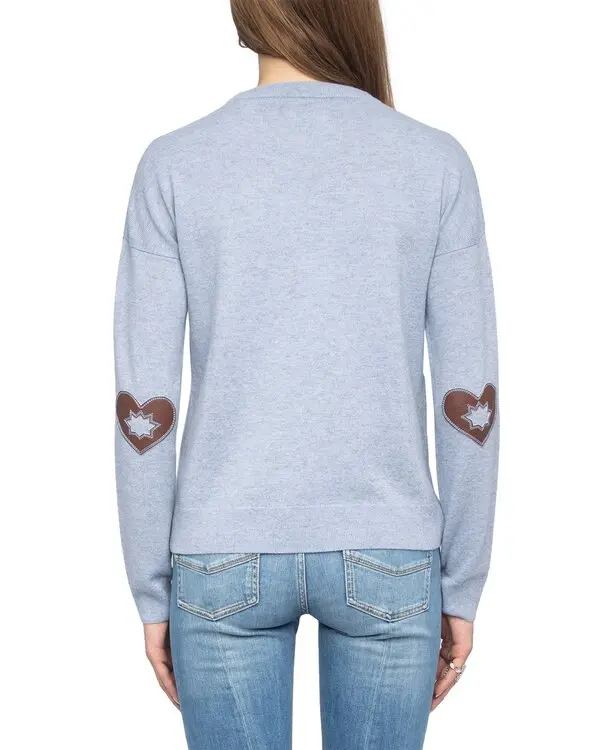 Zadig&Voltaire Cici Heart Patch Sweater - Cloud
