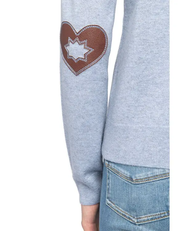 Zadig&Voltaire Cici Heart Patch Sweater - Cloud