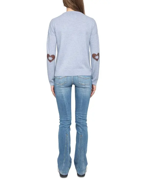 Zadig&Voltaire Cici Heart Patch Sweater - Cloud