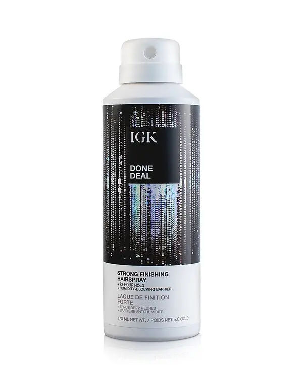 IGK Done Deal Strong Finishing Hairspray 5 Oz - No Color