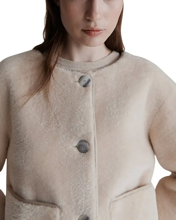 Marella Cecil Faux Fur Jacket - Cream
