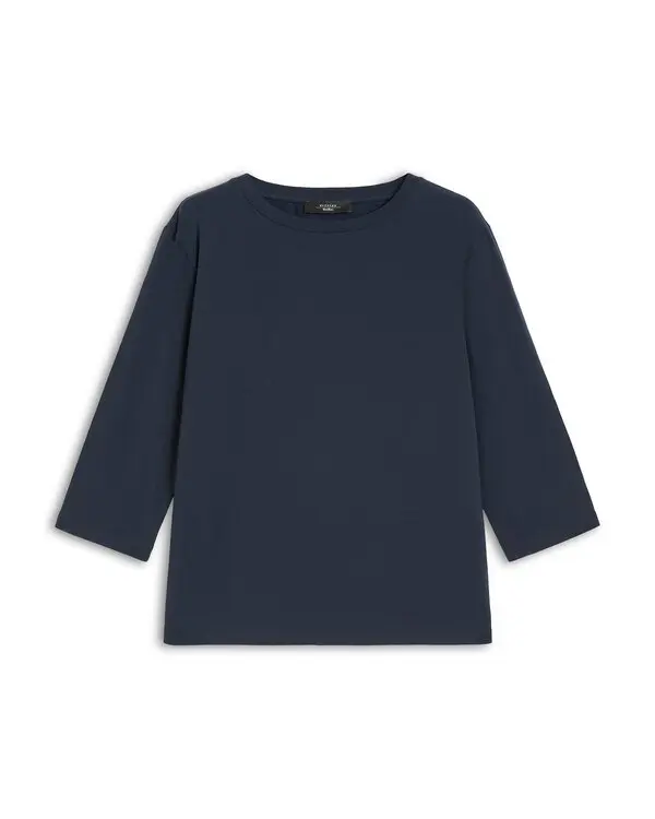Max Mara Multia Boat Neck Top - Navy