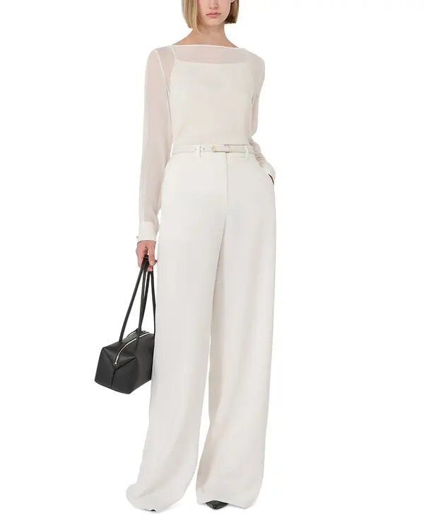 Max Mara Jez Wide Leg Trousers With Belt