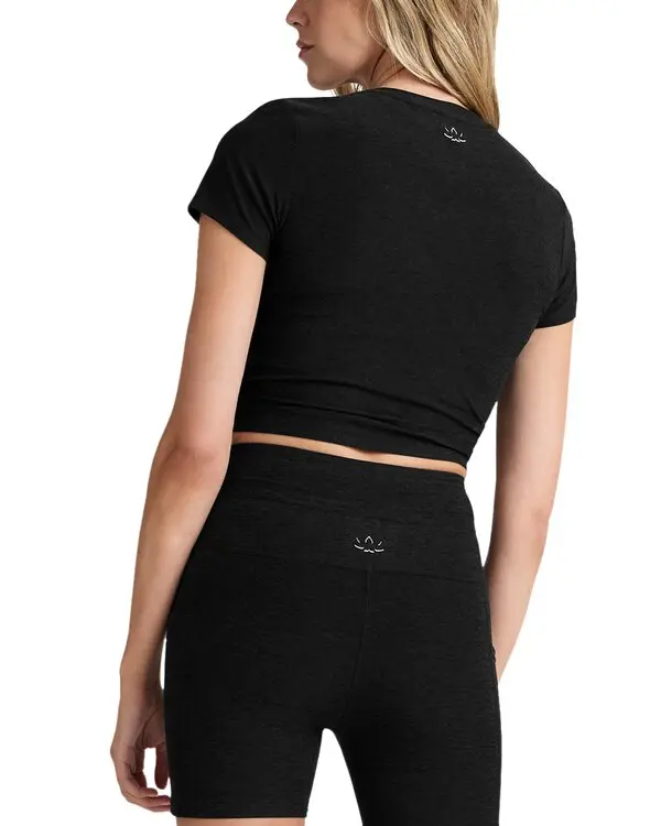 Beyond Yoga Featherweight Cropped Tee - Darkest Night