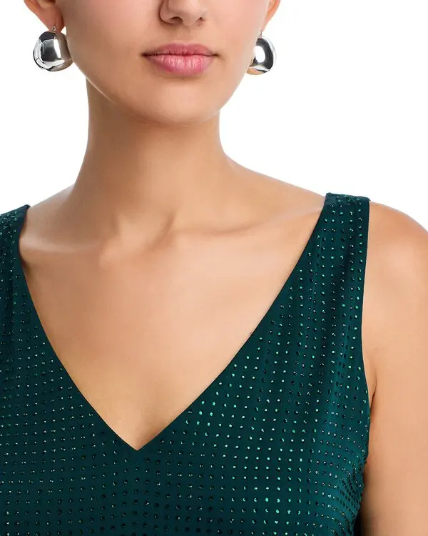 UNGARO Rosie Embellished Silk Blend Top - Pine