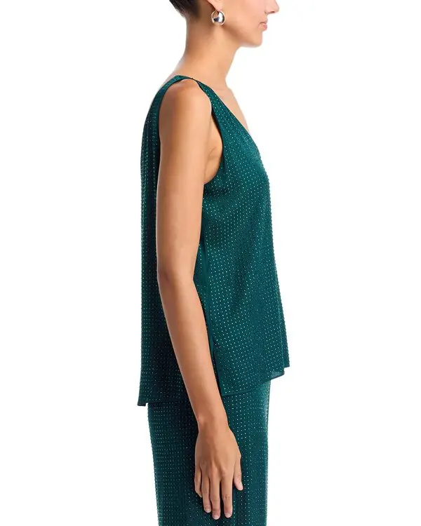 UNGARO Rosie Embellished Silk Blend Top - Pine