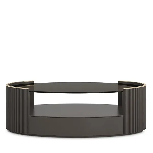CARACOLE Love Oval Cocktail Table - Dark Chocolate