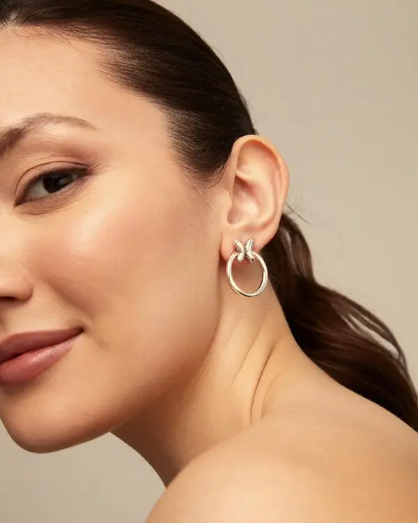 UNODE50 Butterfly Hoop Earrings - Silver