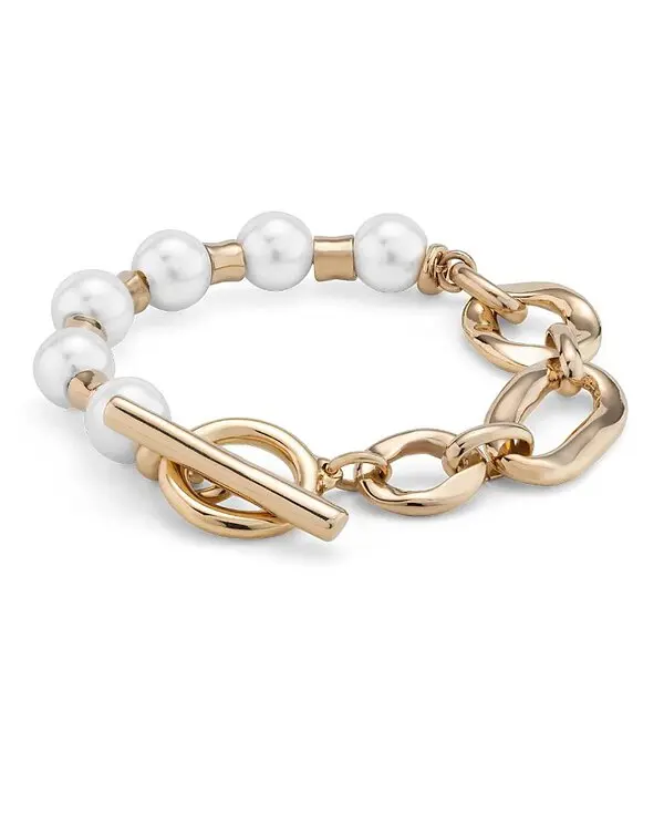 UNODE50 Link & Pearl Bracelet - Gold