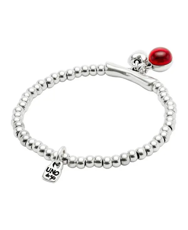 UNODE50 Murano Core Bracelet With Red Murano Centerpiece