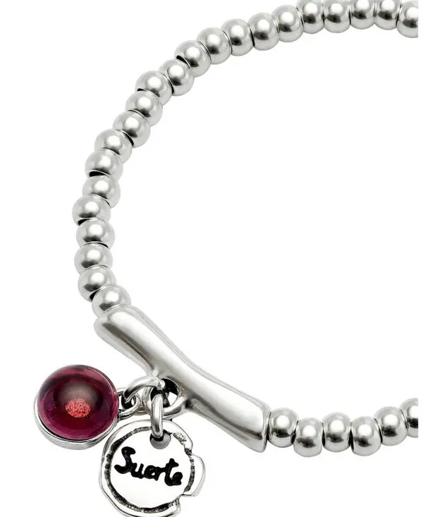 UNODE50 Murano Core Bracelet With Red Murano Centerpiece