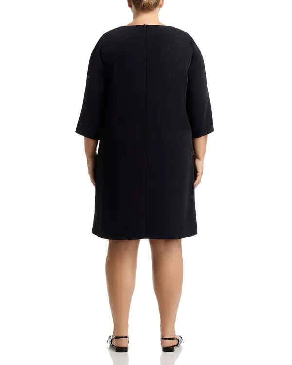 Caroline Rose Scoop Neck Dress - Black
