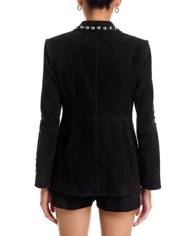 Cinq À Sept Studded Suede Milly Jacket - Black