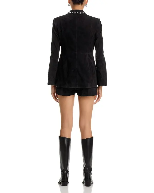 Cinq À Sept Studded Suede Milly Jacket - Black