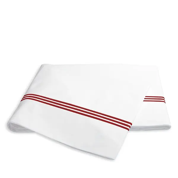 MATOUK Bel Tempo Flat Sheet, King - Red