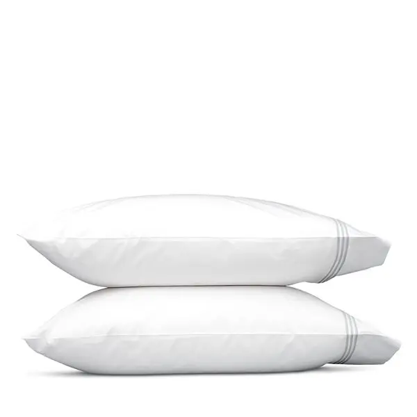 MATOUK Bel Tempo Standard Pillowcase, Pair - Silver