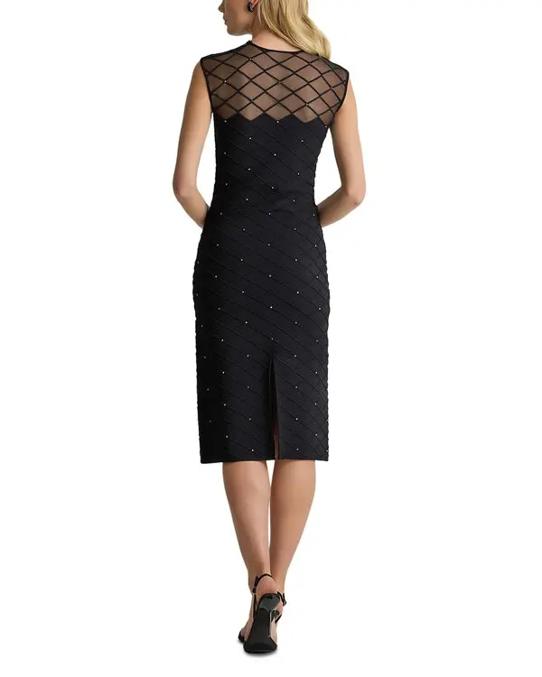 St. John Engineered Trellis Knit Dress