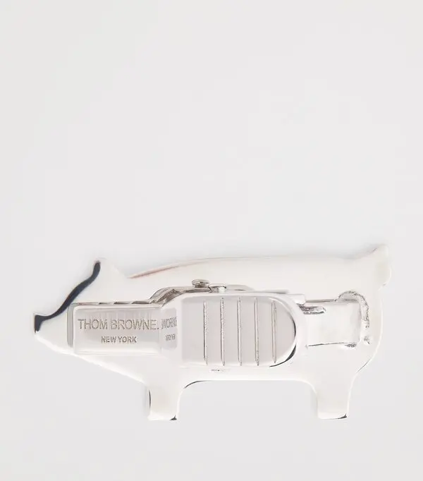 Thom Browne Sterling Pig Tie Bar