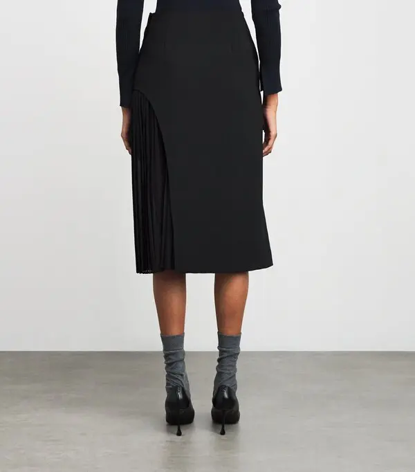 Claudie Pierlot Pleated Panel Midi Skirt