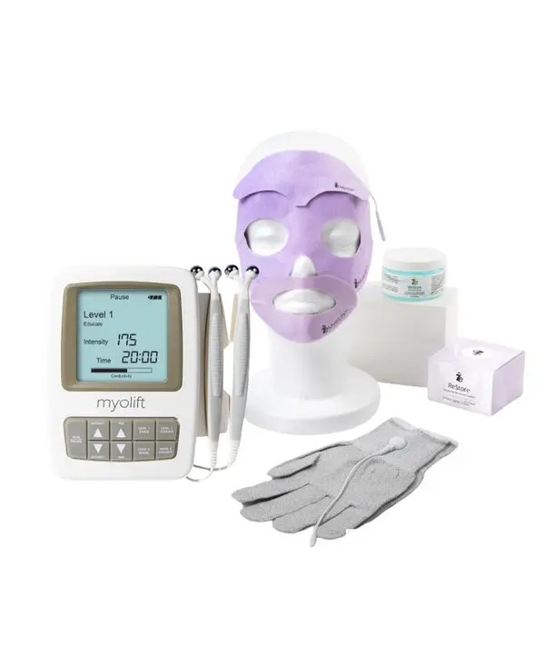 7E WELLNESS Myolift Mini Microcurrent Device Bundle - White,lavender