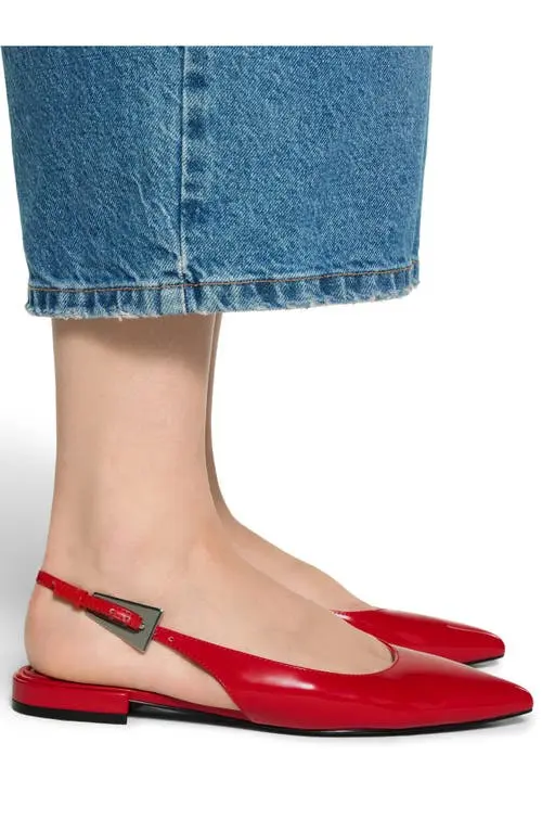 Aldo Kristell Pointed Toe Slingback Flat - Red