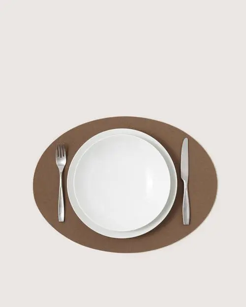 GRAF LANTZ Merino Wool Oval Placemat - Cumin