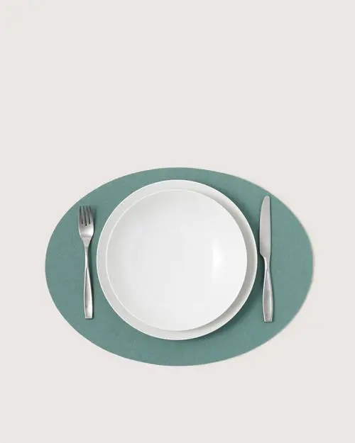 GRAF LANTZ Merino Wool Oval Placemat - Spruce