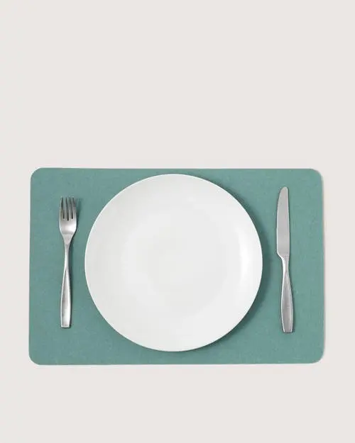 GRAF LANTZ Merino Wool Rectangle Placemat - Spruce