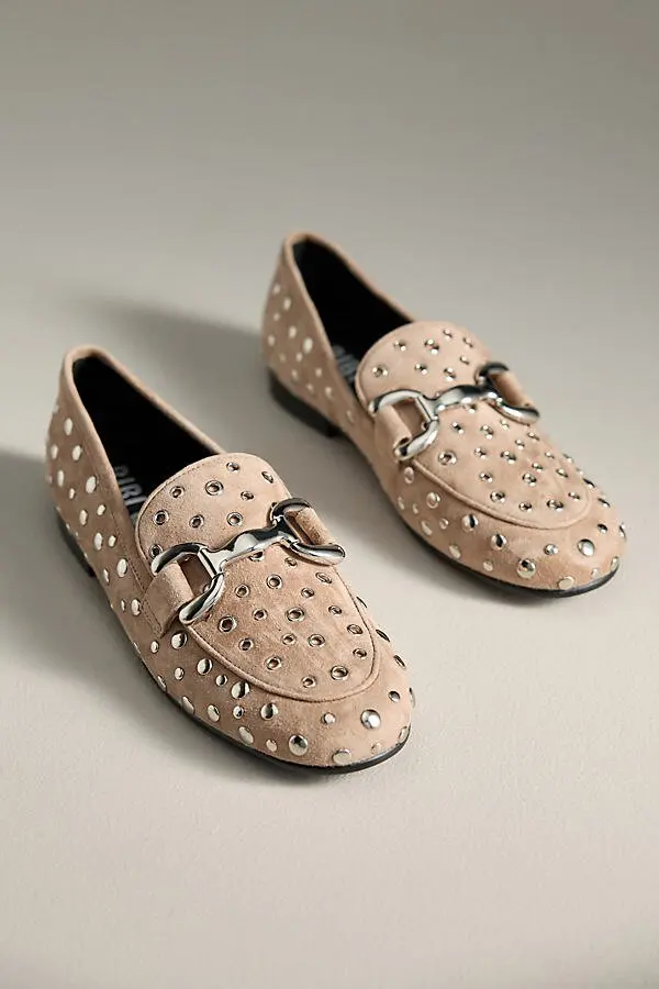 BIBI LOU Zagreb Suede Studded Loafers