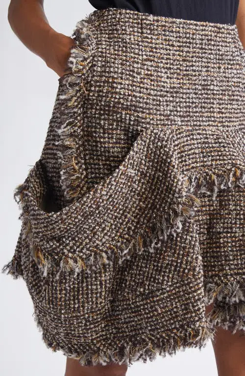 Sacai Wool-blend Tweed Skirt