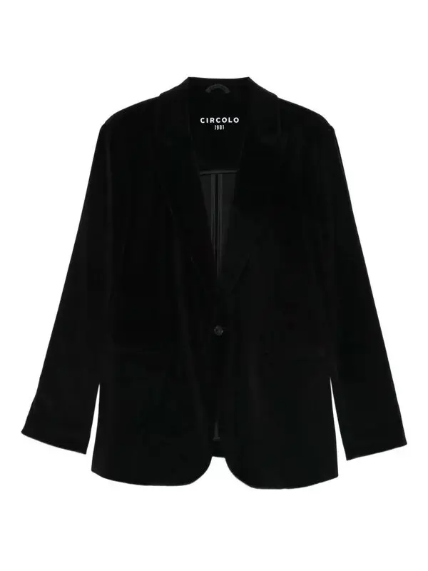 CIRCOLO 1901 Velvet Single-breasted Blazer