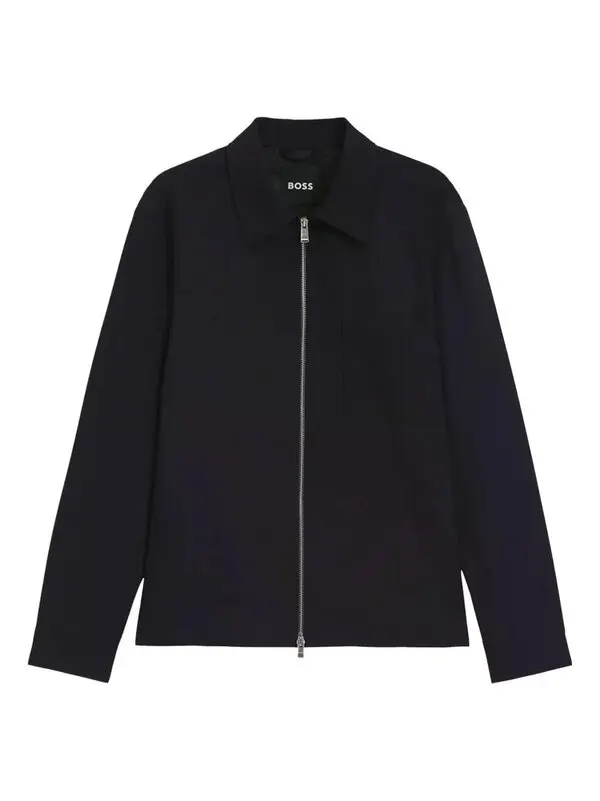 BOSS Zip-front Jacket With Pocket Detail