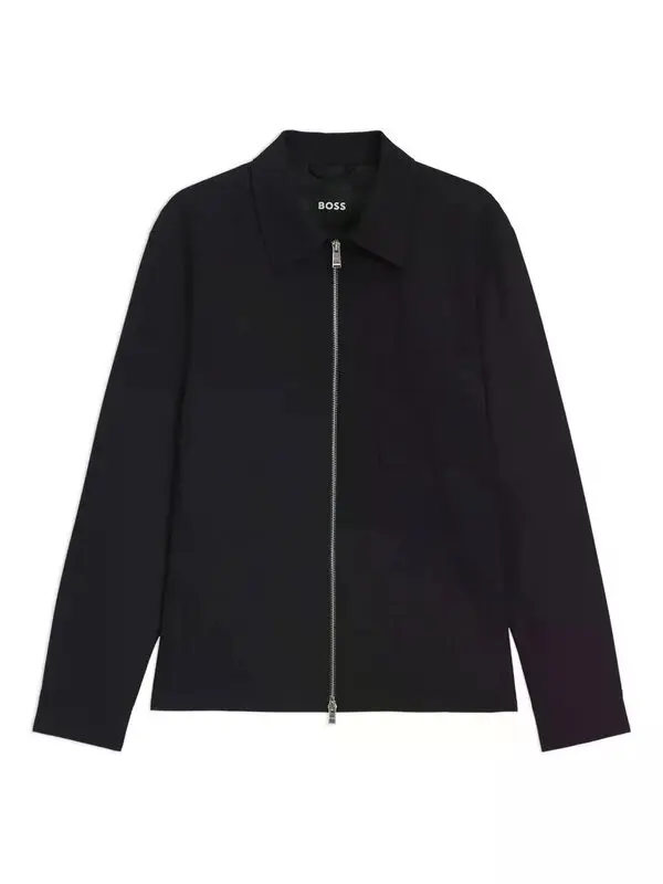 BOSS Zip-front Jacket With Pocket Detail