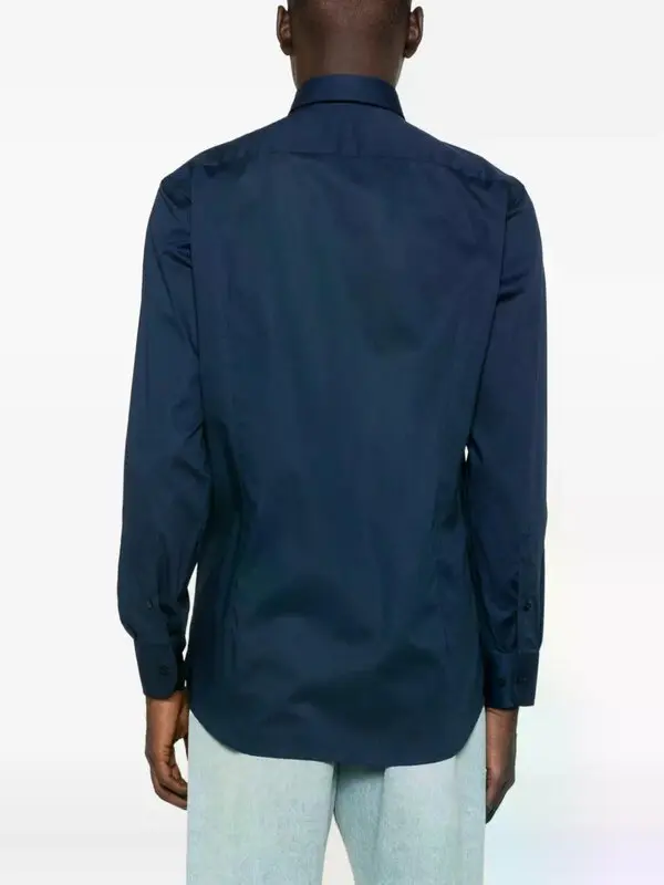 Etro Logo-embroidered Button-down Shirt - Blue