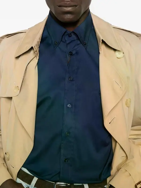 Etro Logo-embroidered Button-down Shirt - Blue