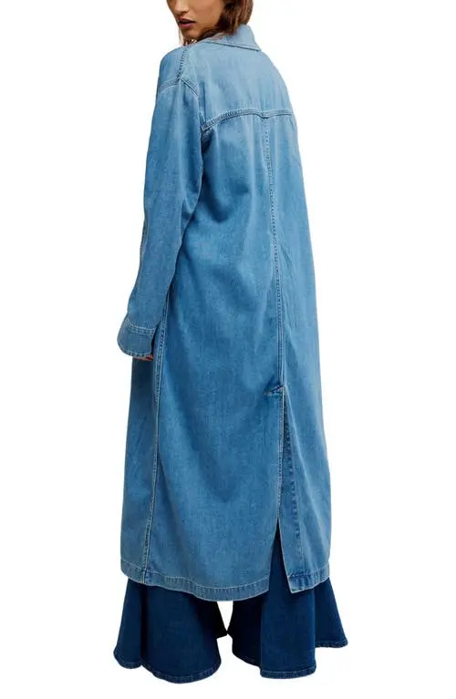 Free People Monique Longline Denim Duster