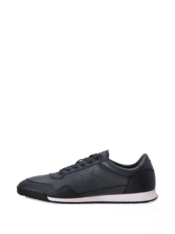 BOSS Logo-detail Leather Sneakers - Blue
