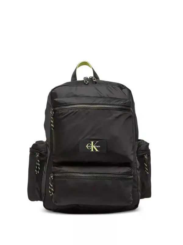 Calvin Klein Logo-plaque Multi-pocket Backpack - Black