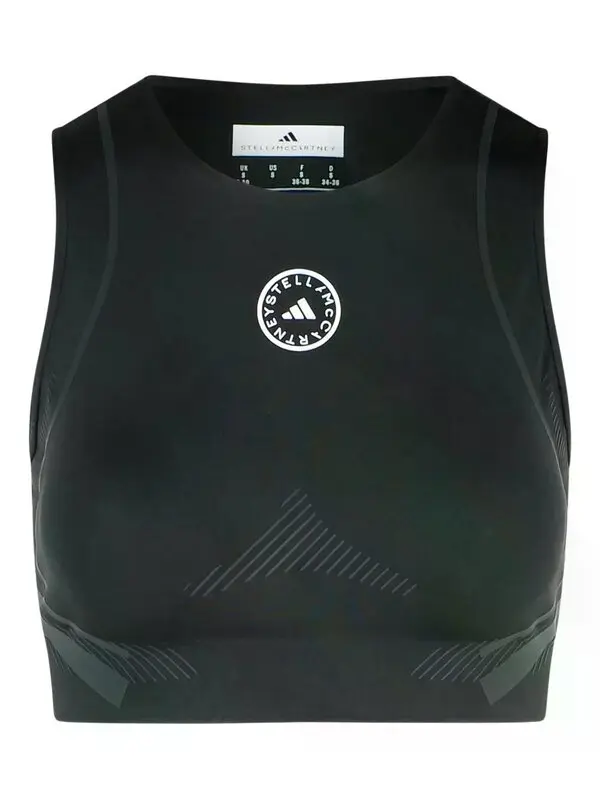 Adidas By Stella McCartney Logo-embellished Sleeveless Crop Top