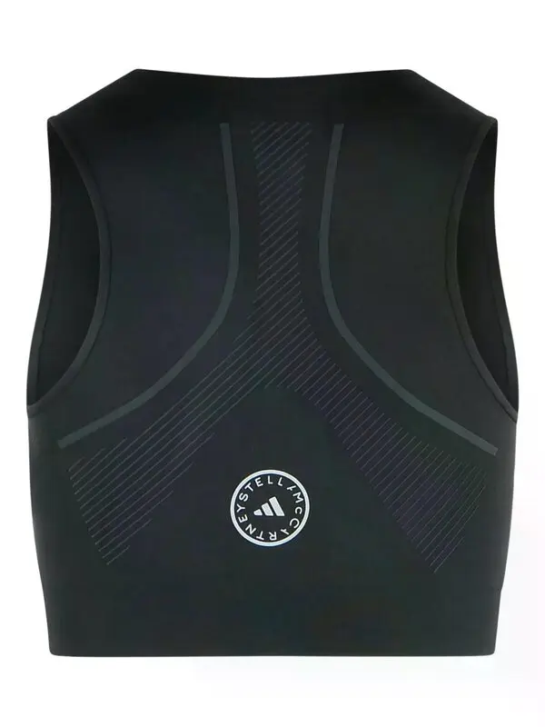 Adidas By Stella McCartney Logo-embellished Sleeveless Crop Top