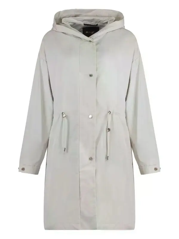 MOORER Hooded Drawstring-waistband Jacket