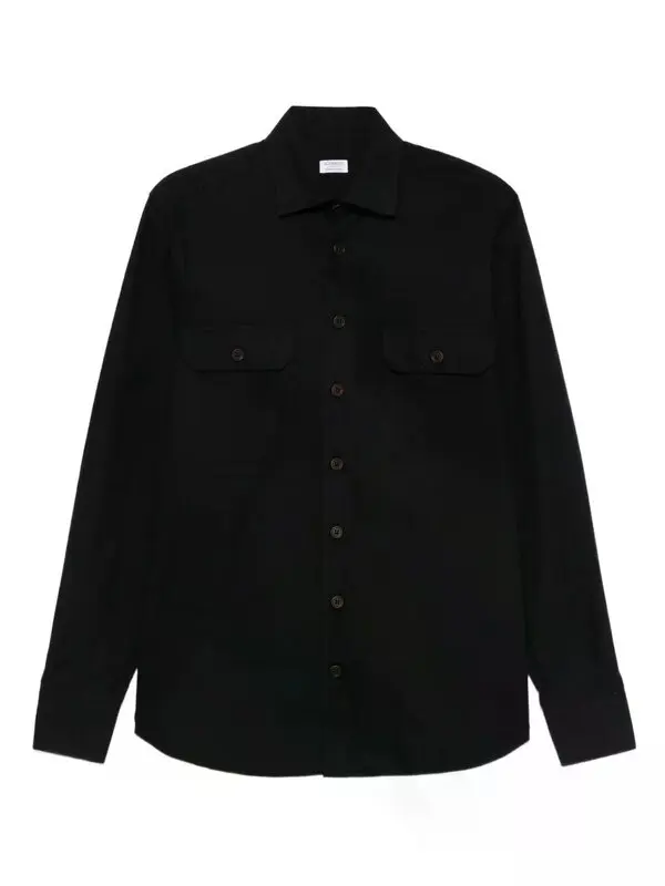 BORRIELLO NAPOLI Double-pocket Button-down Shirt - Black
