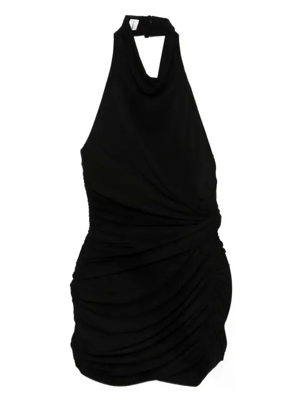Andamane Stella Halter-neck Ruched Mini Dress