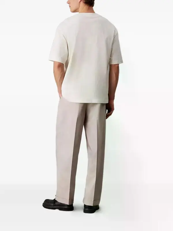Calvin Klein Pleated-front Trousers With Cuffed Hem