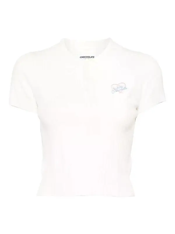 CHOCOOLATE Logo-embroidered Polo Top
