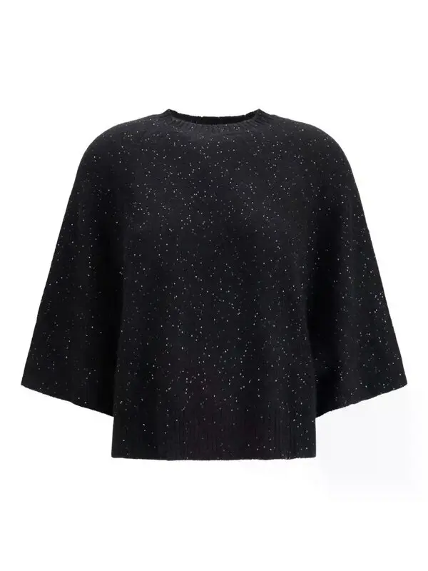 Fabiana Filippi Sequin-embellished Ribbed Sweater - Black