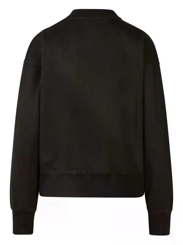 Isabel Marant Étoile Flocked-logo Crew-neck Sweatshirt - Black